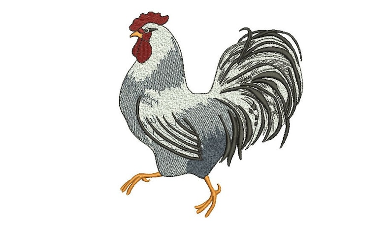 Rooster Filled Machine Embroidery Digitized Design Pattern - Etsy Australia