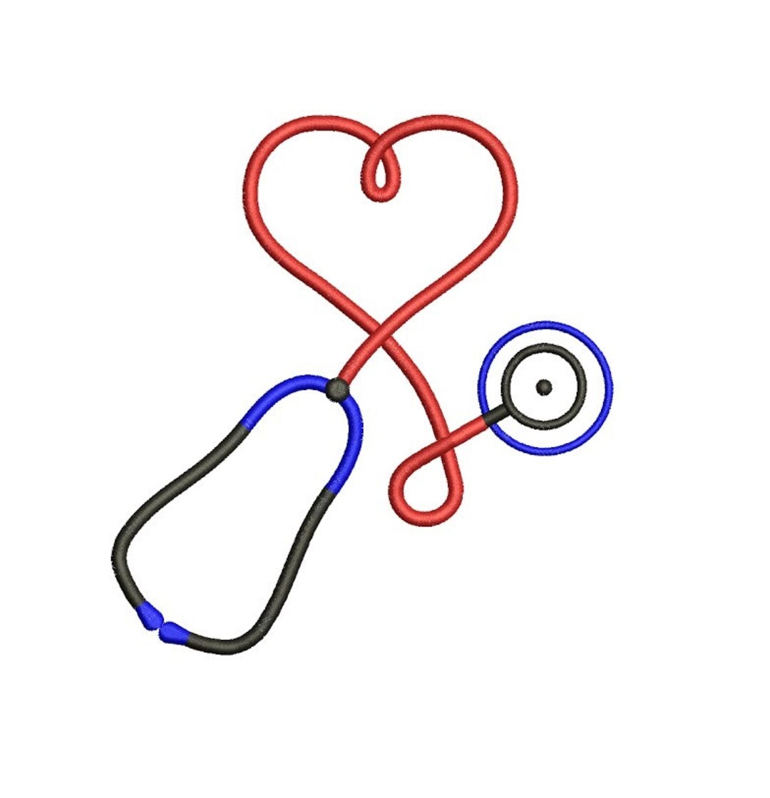 Stethoscope Heart Medical Embroidery- Instant Download Machine ...