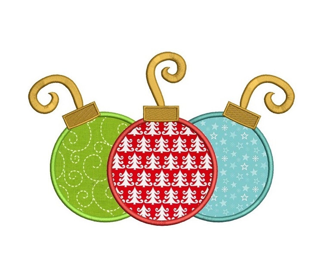 Three Christmas Bells Applique Embroidery Digitized Design Pattern ...
