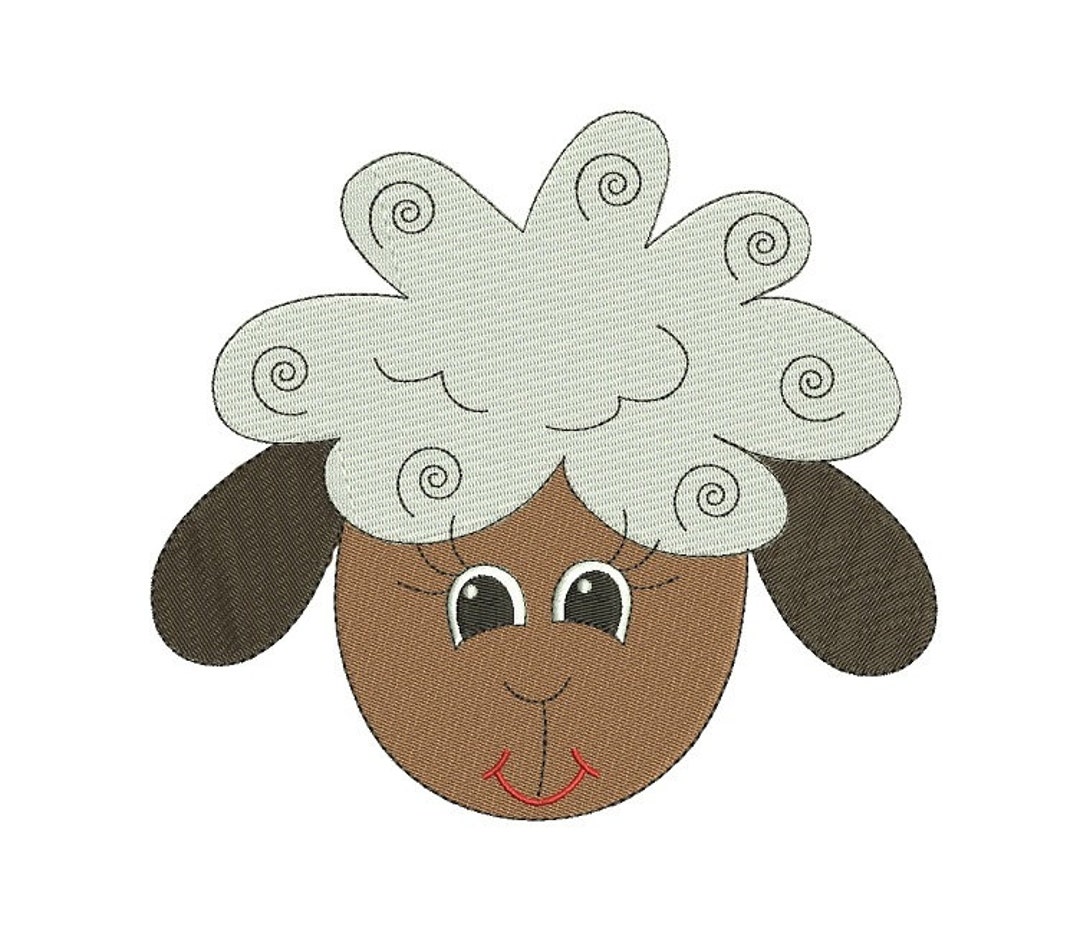 Sheep Head Filled Machine Embroidery Digitized Design Pattern - Instant ...