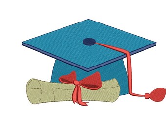 Graduation Hat With Name Tag Applique Embroidery Design ***INSTANT ...