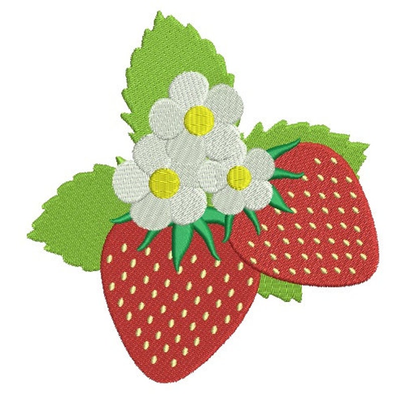 Strawberry Machine Embroidery Designs - Etsy