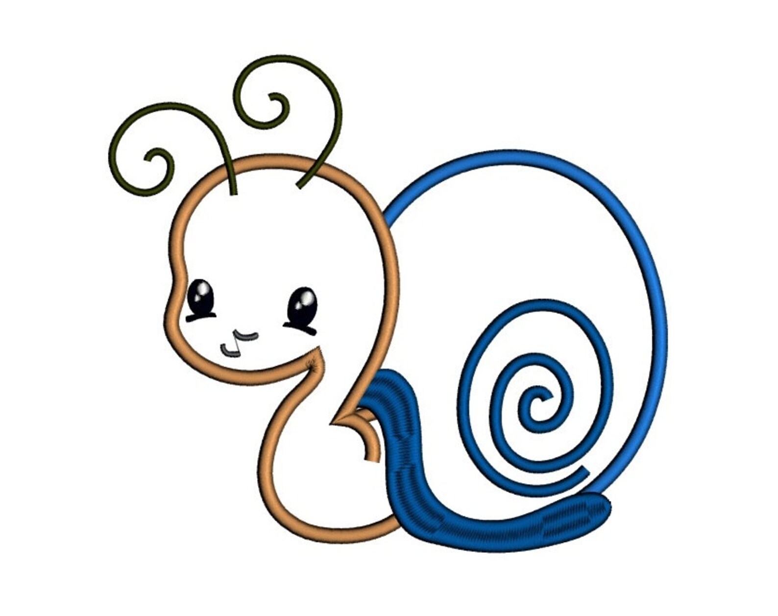 Baby Snail Machine Embroidery Applique Design Digitized Pattern ...