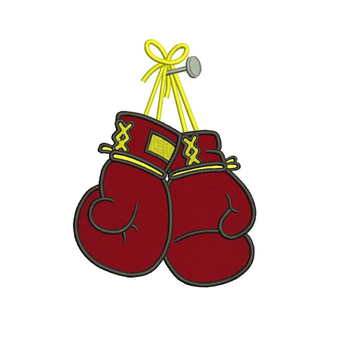 Boxing Gloves Applique Machine Embroidery Digitized Pattern- Instant ...