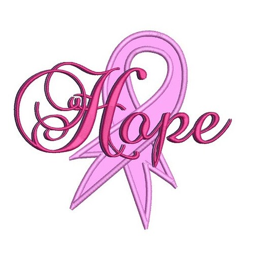 Find the Cure Breast Cancer Ribbon Machine Embroidery - Etsy