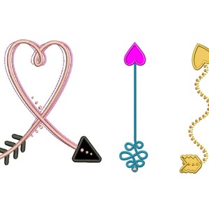 Arrow Set One Applique Machine Embroidery Digitized Design Pattern ...