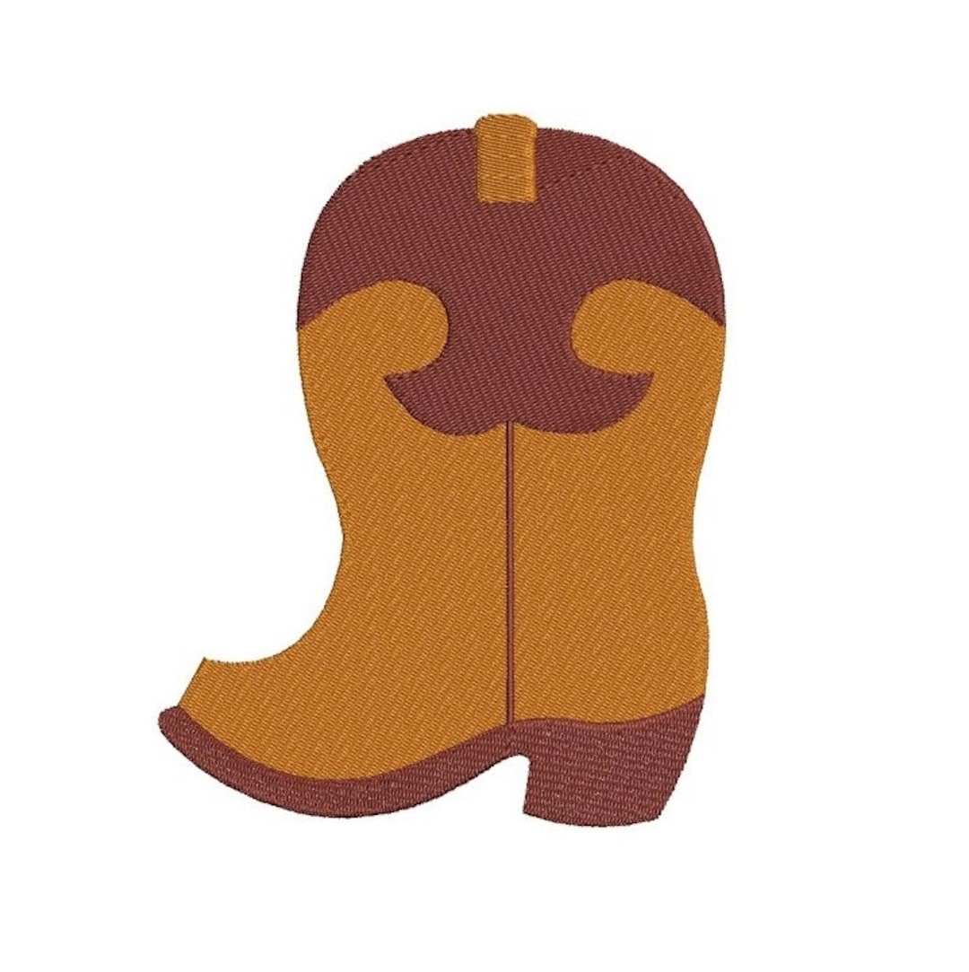 Cowboy Boot Western Machine Embroidery Digitized Filled Design Pattern ...