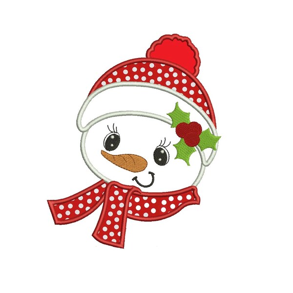 Snowman Applique - Etsy