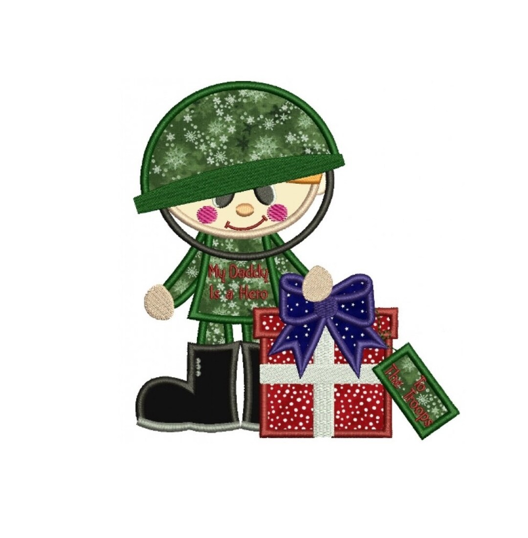 Toy Soldier Christmas Applique Machine Embroidery Digitized Design ...