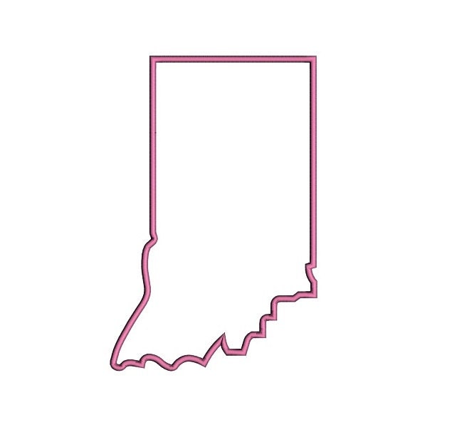 State of Indiana Applique Machine Embroidery Digitized Design - Etsy