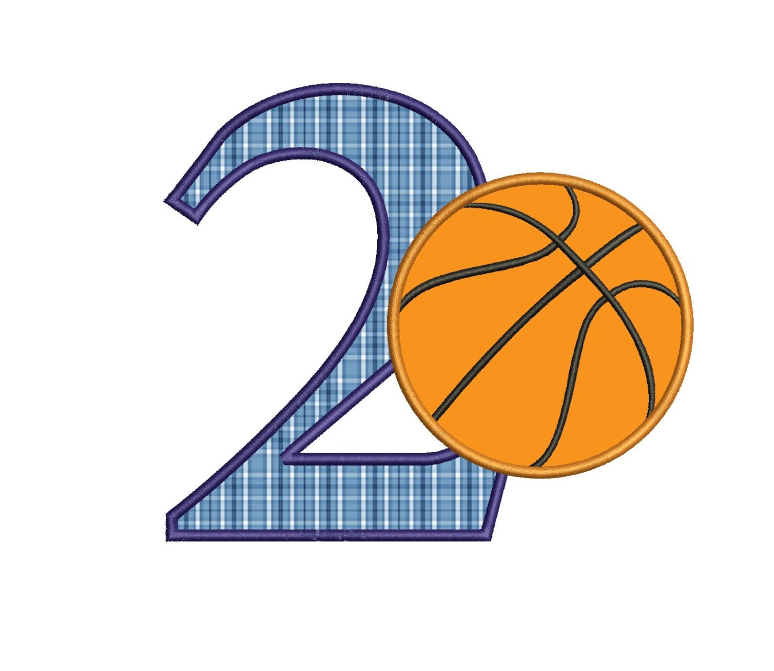 Basketball 1-9 Number Set Applique Machine Embroidery - Etsy