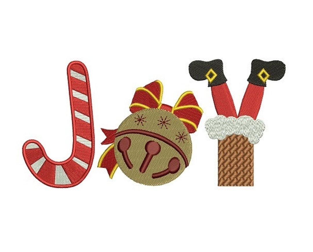 Joy Christmas Filled Machine Embroidery Digitized Design Pattern ...