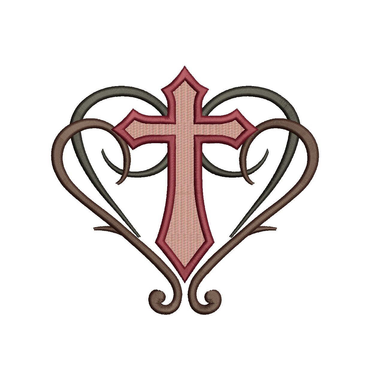 Fancy Decorative Cross Filled Machine Embroidery Digitized - Etsy