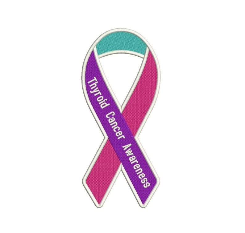 Thyroid Cancer Awareness Ribbon Machine Embroidery Digitized - Etsy