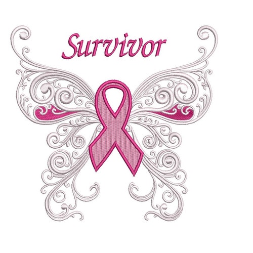 Survivor Breast Cancer Butterfly With Wings Machine Filled - Etsy