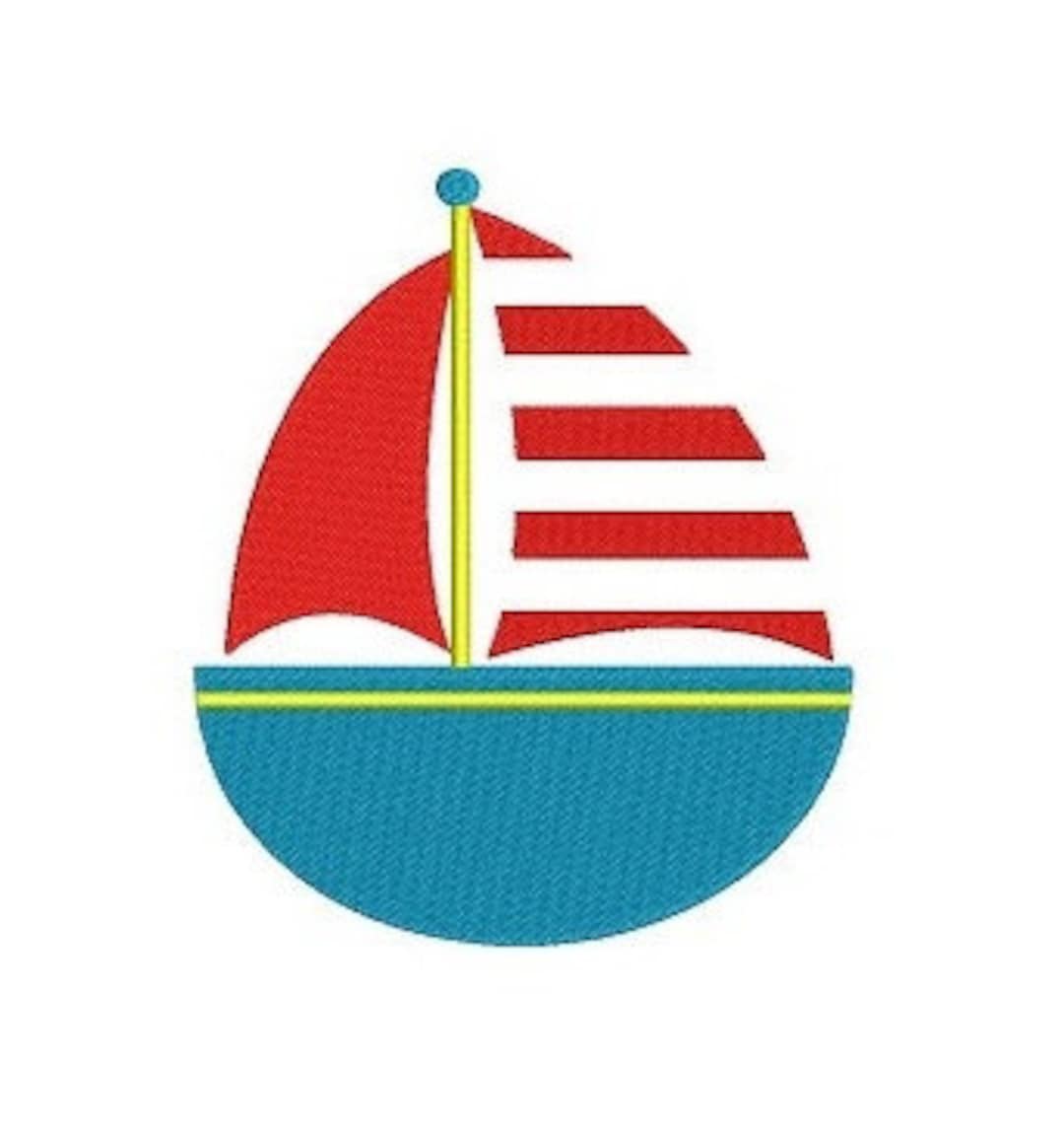 Little Boat Machine Embroidery Design Filled – Nautical Pattern ...