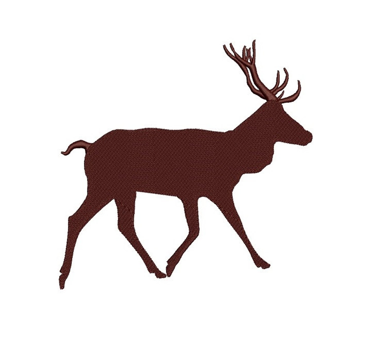 Deer, Buck Digitized Hunting Machine Embroidery Filled Design - Instant ...