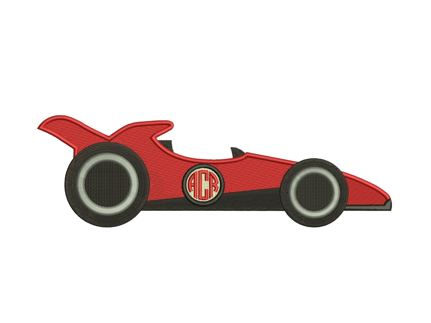 Race Car Monogram Filled Machine Embroidery Design Pattern - Etsy