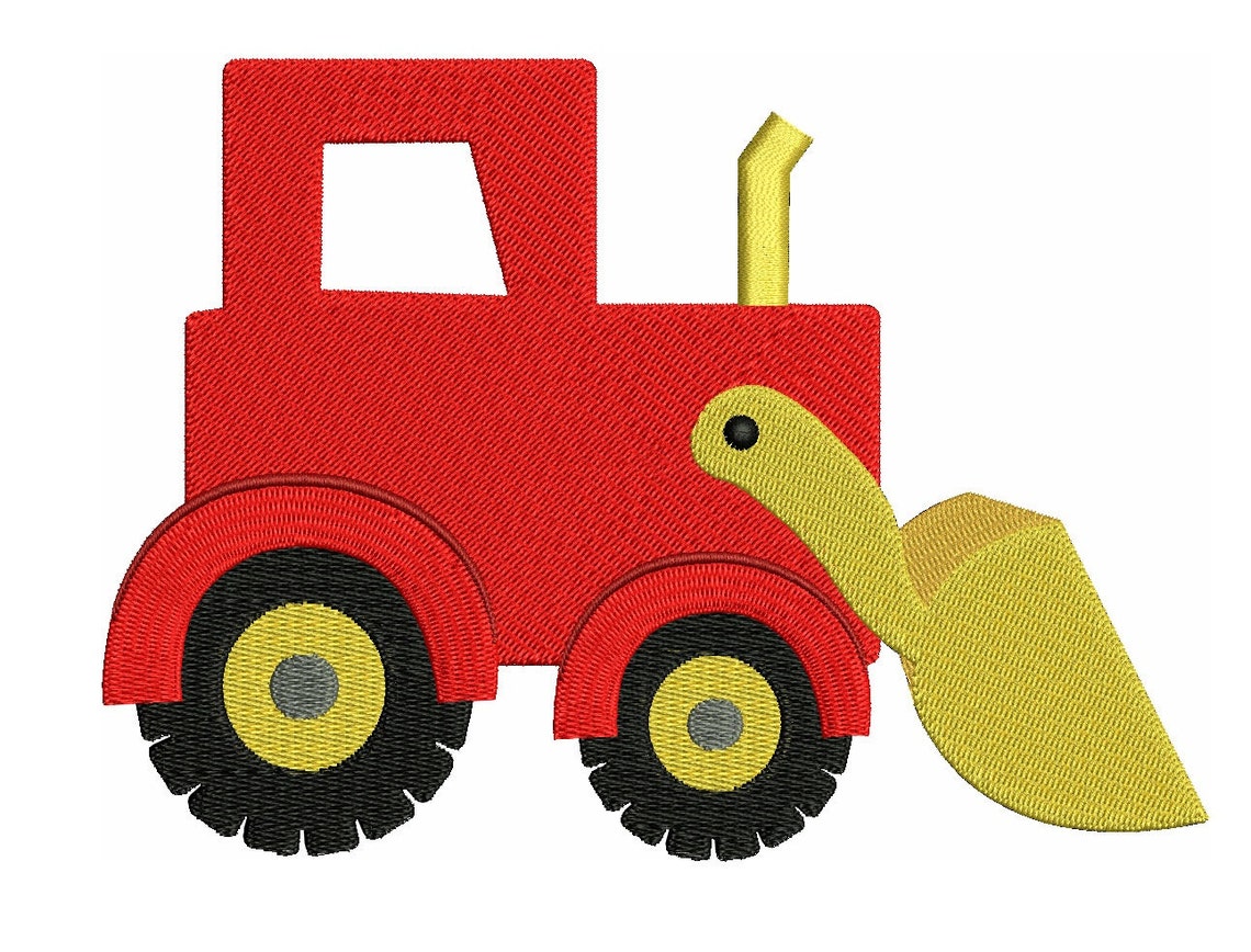 Bulldozer Machine Embroidery Filled Design Construction Truck Digitized ...