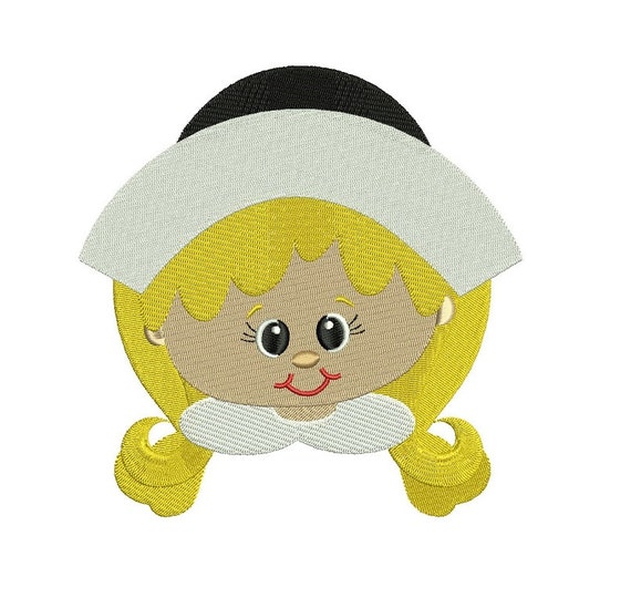 Embroidery Designs Cute Pilgrim