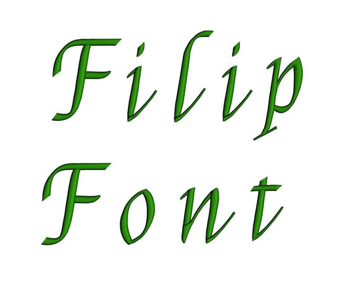 Felipa Satin Script Digitized Machine Embroidery Font Upper and Lower ...