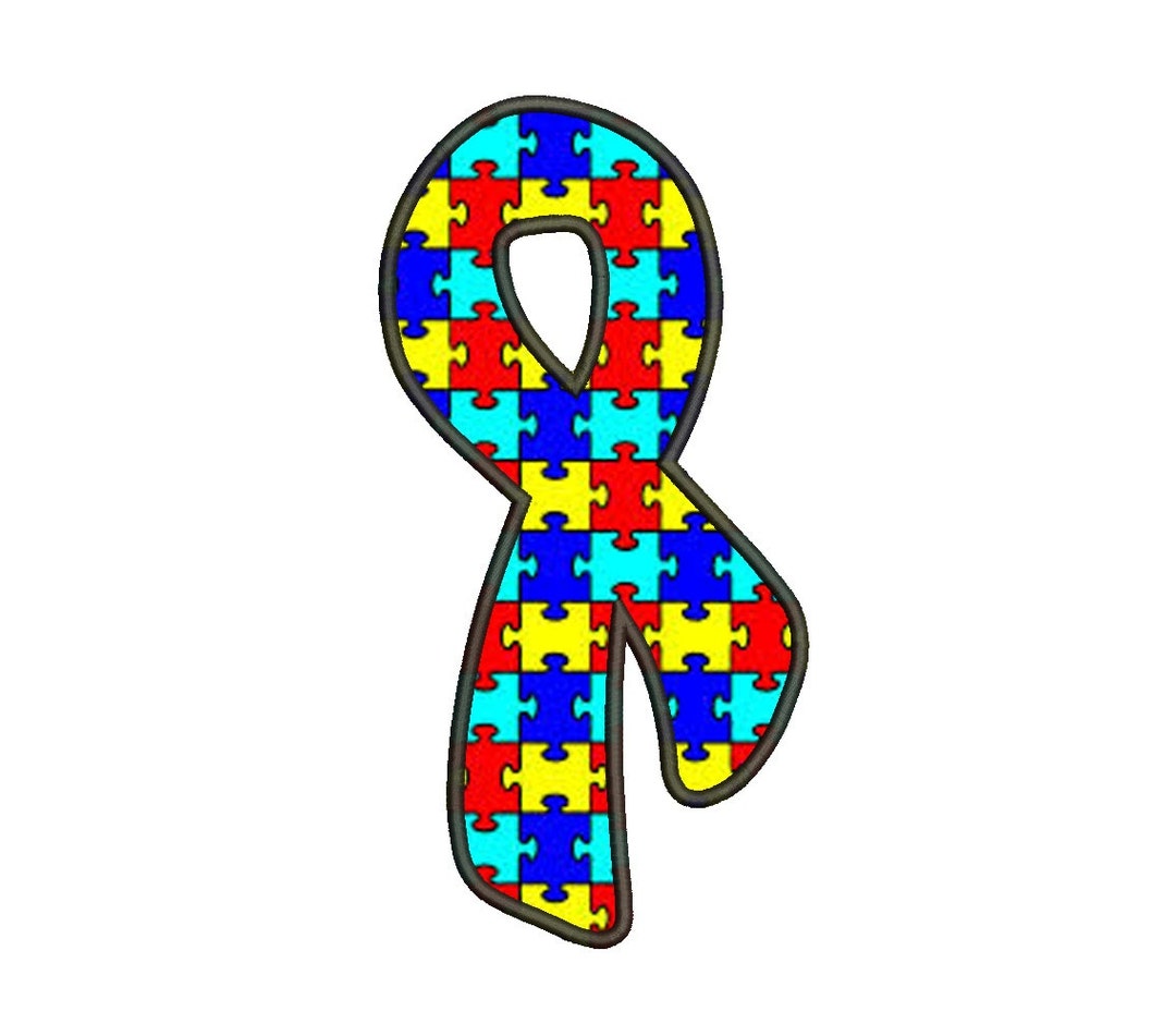 Support Autism Awareness With This Ribbon Applique Machine Embroidery ...