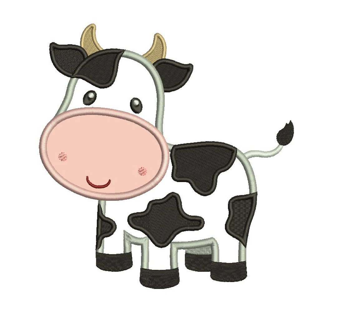 Little Cow Applique Machine Embroidery Digitized Design Pattern ...