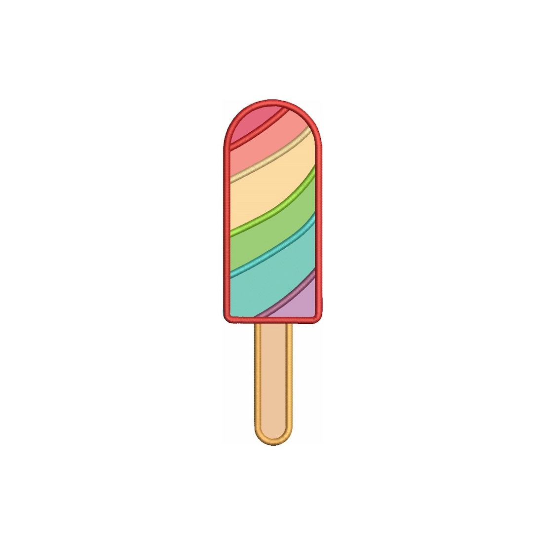 Popsicle Applique Machine Embroidery Digitized Design Pattern - Instant ...