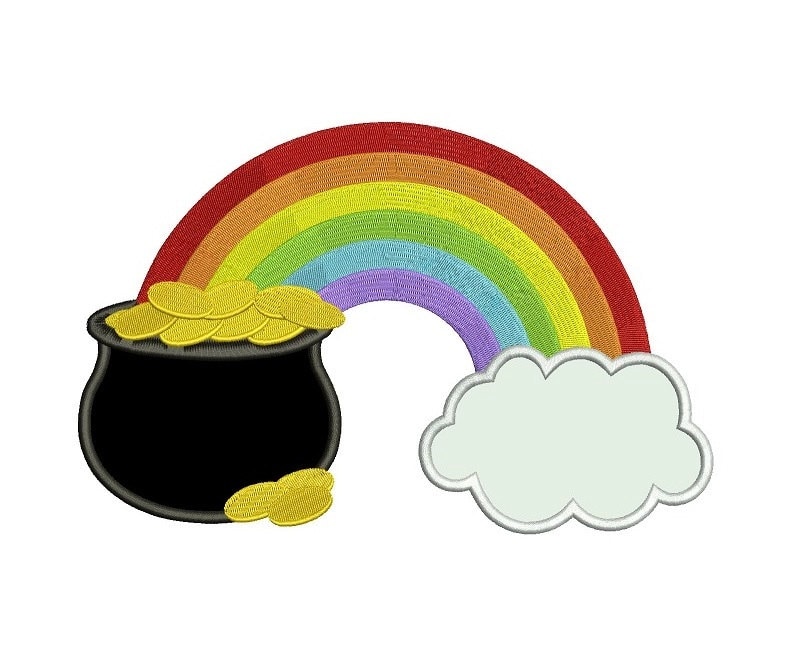 Clip Art Rainbow Pot Of Gold