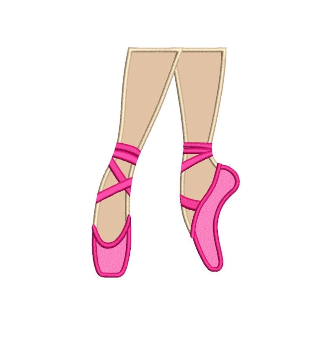 Ballet Shoes Applique Machine Embroidery Digitized Design Pattern ...