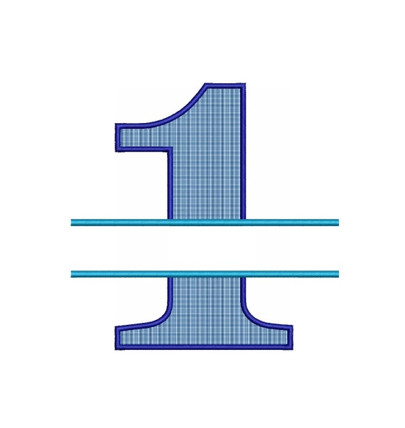 Birthday Number 1 Split Applique 1st Birthday Machine - Etsy