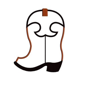 Cowboy Boot Applique Western Machine Embroidery Digitized Design ...