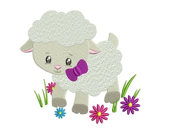 Lamb Embroidery - Etsy