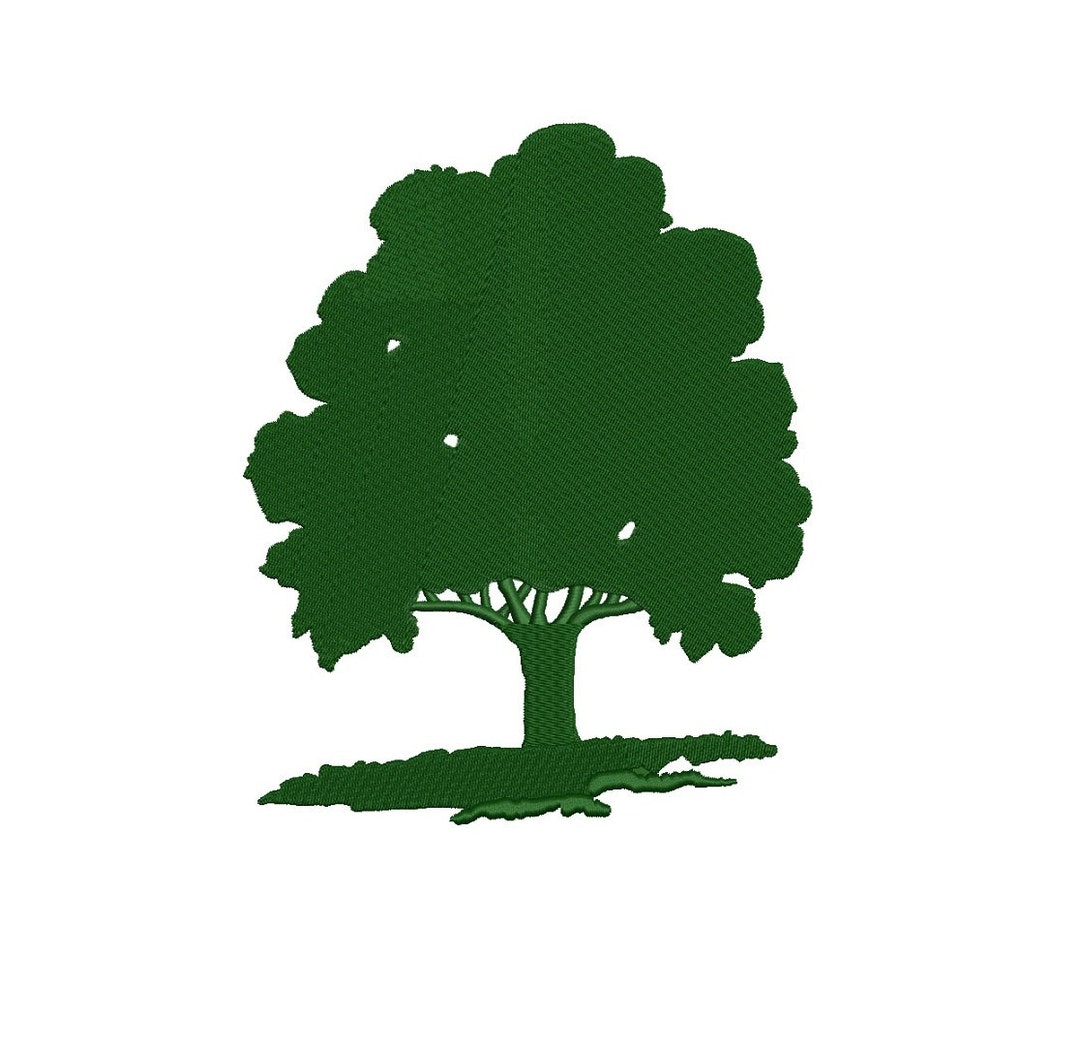 Majestic Oak Tree Machine Embroidery Filled Design Pattern - Instant ...