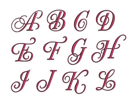 Fancy Script Monogram Font