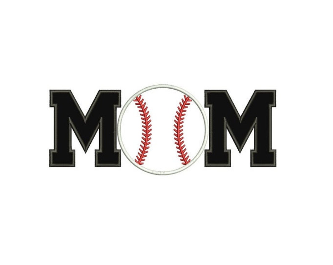 Baseball Mom Applique With Ball Design Machine Embroidery Digitized ...