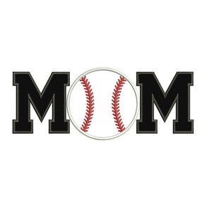 Baseball Mom Applique With Ball Design Machine Embroidery Digitized ...