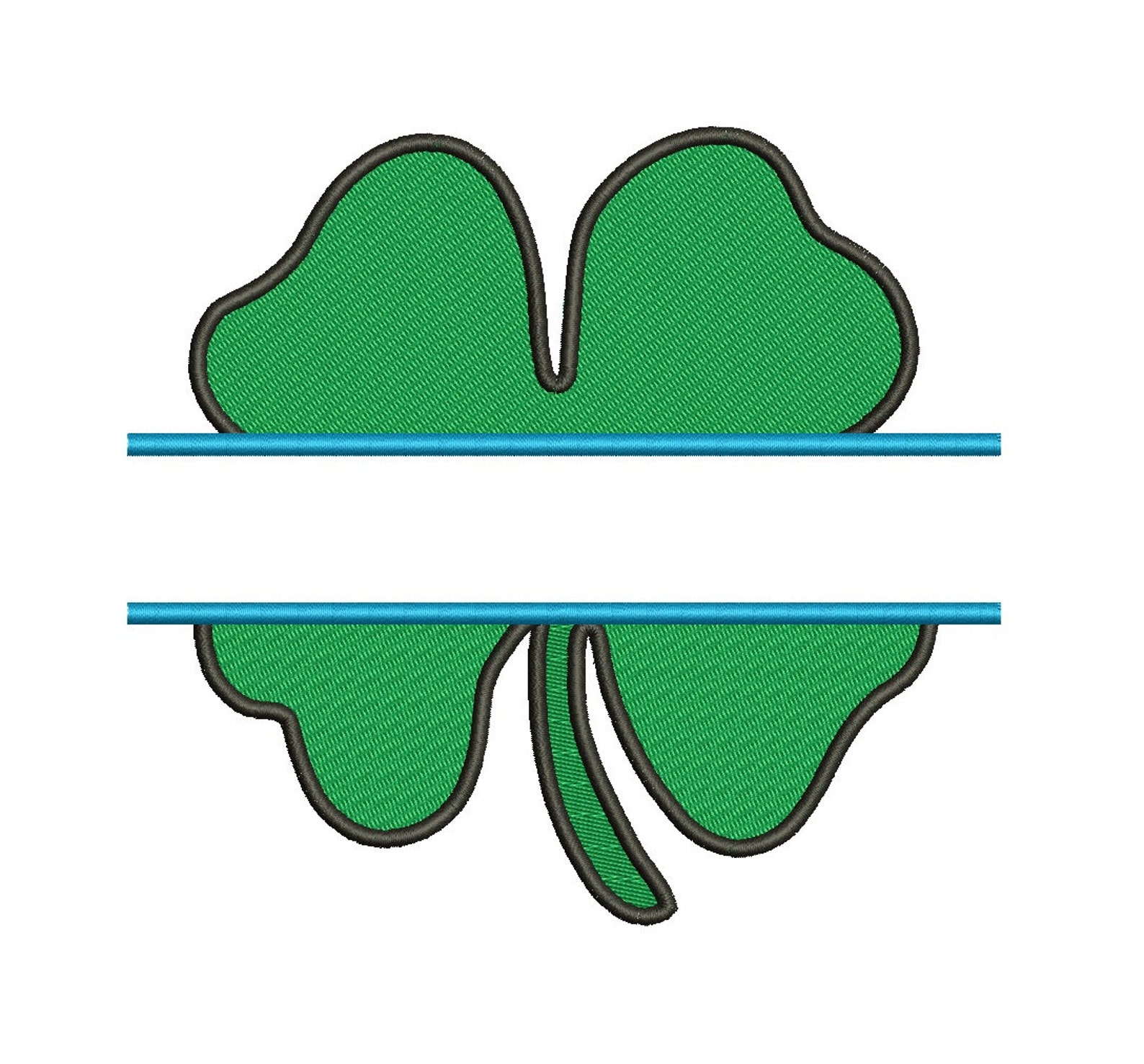 Irish Clover Split Shamrock - St Patrick's Day- Machine Digitized ...