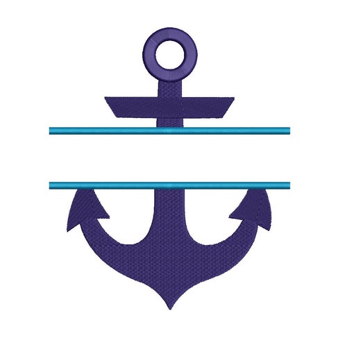 Machine Embroidery Design Applique Split Anchor 2 INSTANT - Etsy