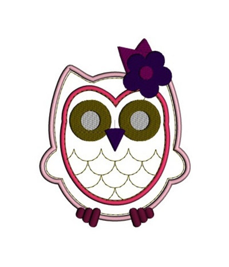 Baby Owl Applique Machine Embroidery Digitized Design Pattern - Instant ...