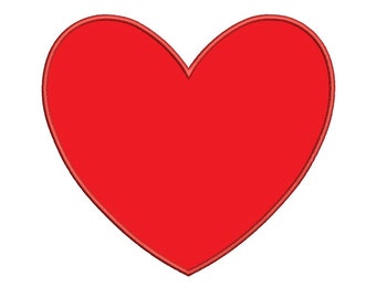Heart Split Applique Machine Embroidery Digitized Design | Etsy