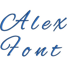 Alex Satin Script Digitized Machine Embroidery Font Upper and Lower ...