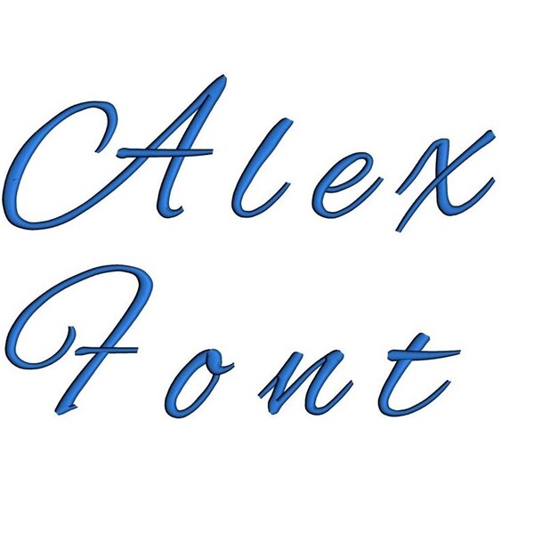 Brush Script Embroidery Font - Etsy