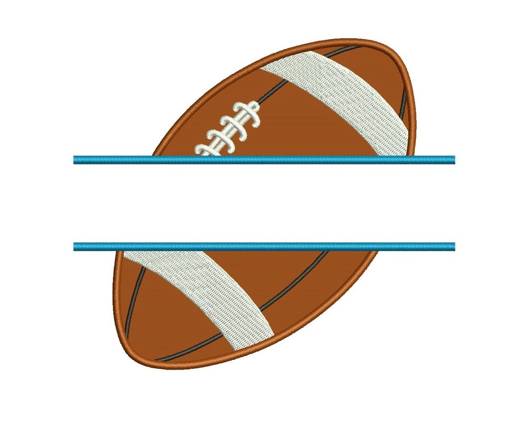 Football Split Sideways Applique Sport Machine Embroidery Digitized ...