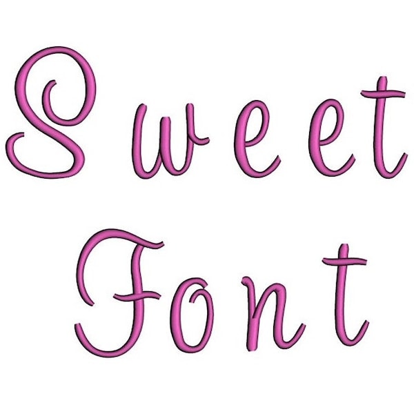 Sweet Script Embroidery Font - Etsy