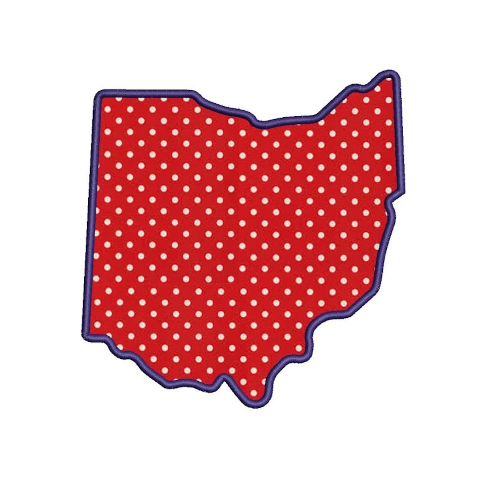 Ohio Appliqué Machine Embroidery Digitized State Design - Etsy