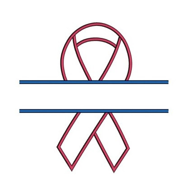 Breast Cancer Ribbon Machine Embroidery Digitized Design Split - Etsy