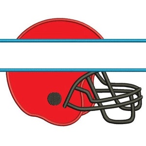Football Helmet Split Applique Sport Machine Embroidery Digitized ...