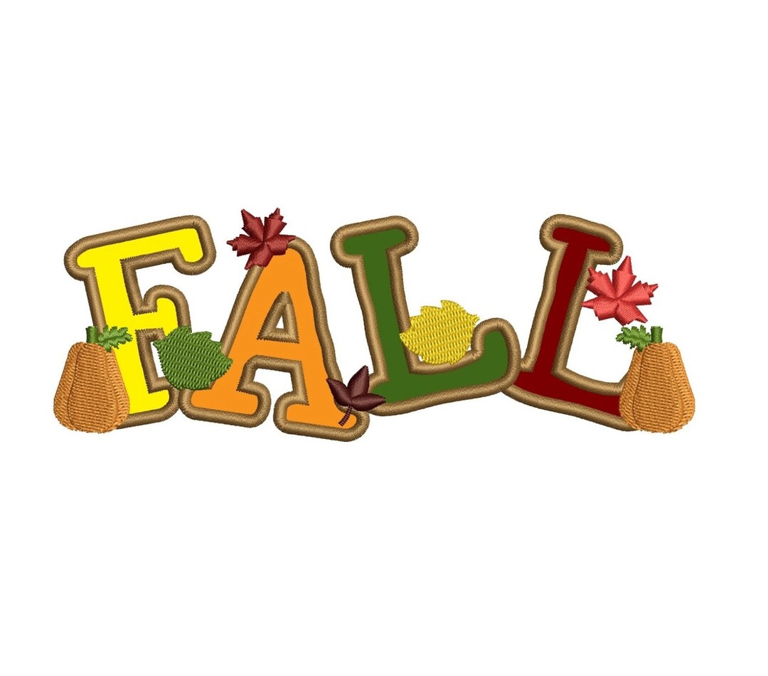 Fall Thanksgiving Applique Machine Embroidery Digitized Design Pattern ...
