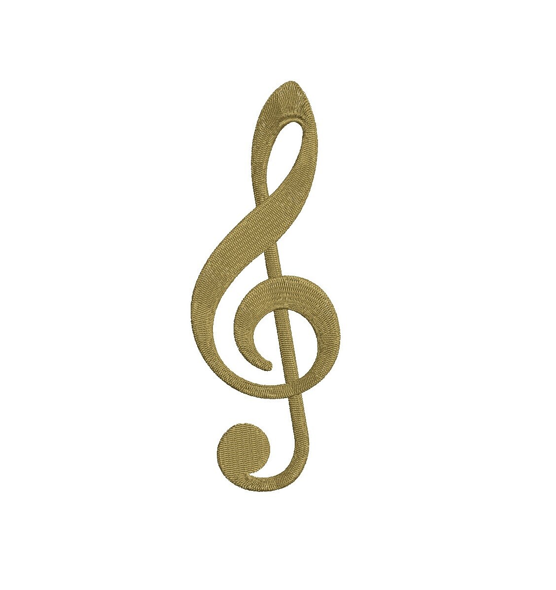 Music Clef Filled Machine Embroidery Digitized Design Design | Etsy